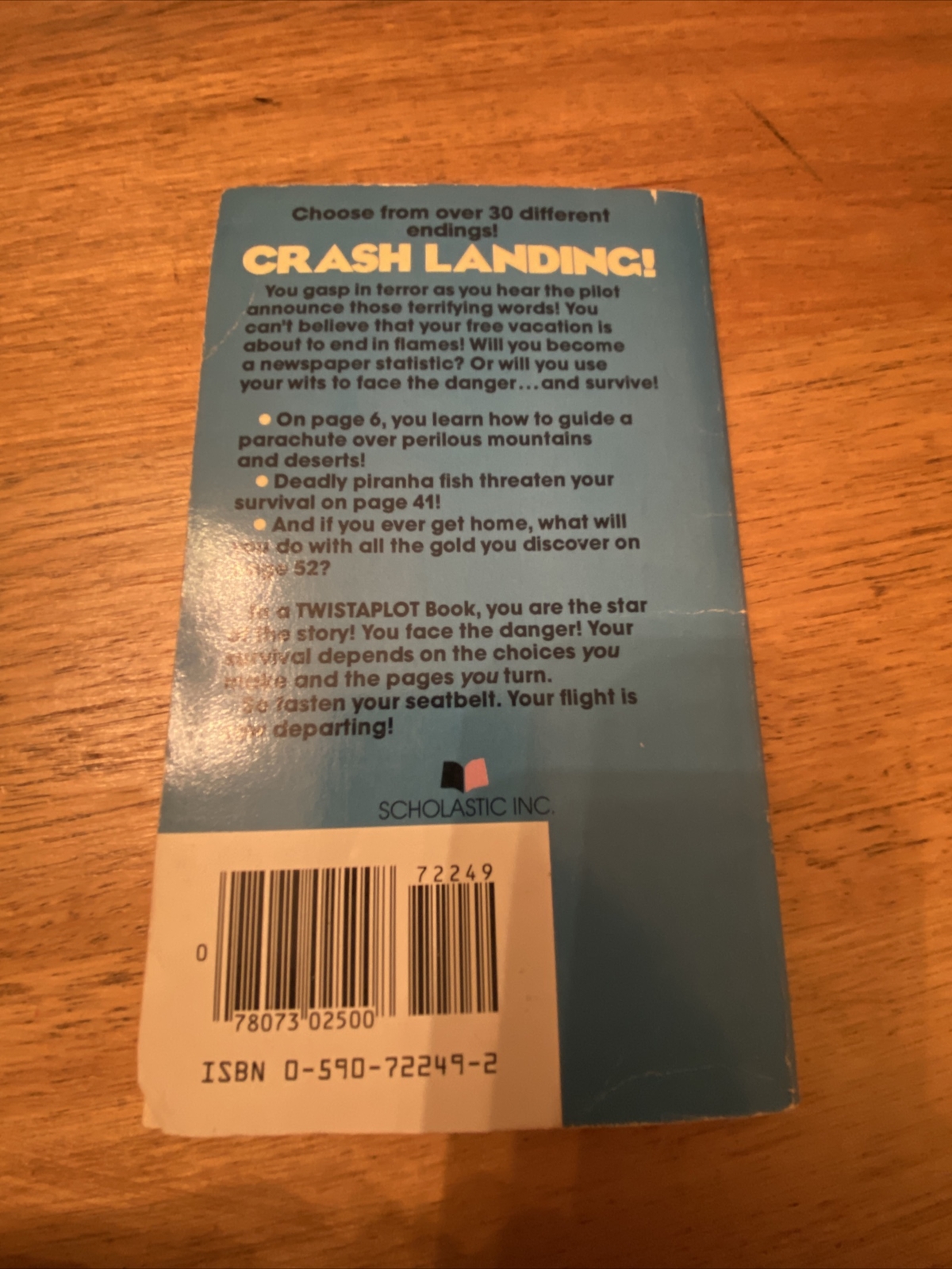 Arthur Roth CRASH LANDING 1983 Twistaplot Book Choose Your Own ...