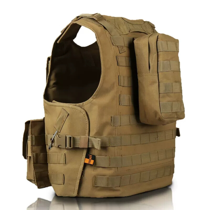 Military Fan Tactical Vest With Bulletproof Clothing Hanging On The ...