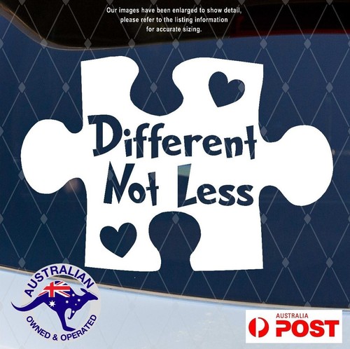 Different Not Less Autism Awareness Gloss Vinyl Sticker Decal for Car ...