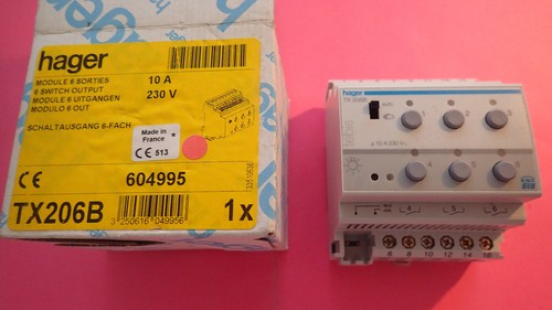 HAGER TS206B - Module 6 sorties 10A série TS (TEBIS KNX) | eBay