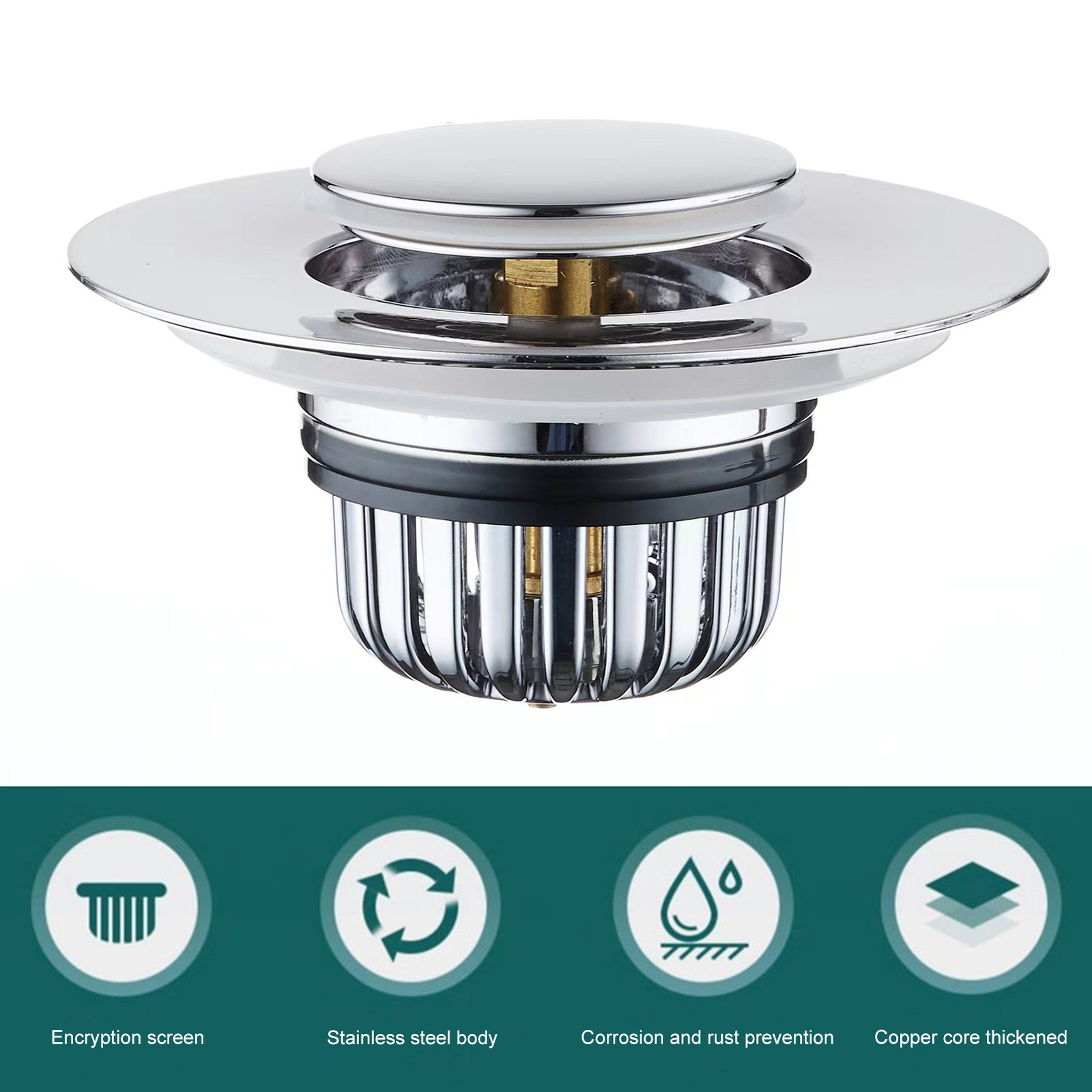 Kitchen Sink Catcher Anti-clogging Drain Basket Stainless Steel Tub ...
