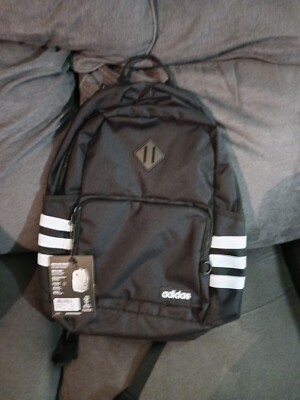 NEW Adidas Classic 3s III Unisex Backpack Black/ White Stripes One Size ...