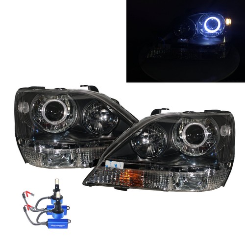 Fits LEXUS RX RX300 UX10 MK1 99-03 5D Guide LED Angel-Eye Headlight ...