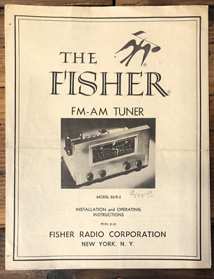Fisher Model 50 50-R-2 Tuner Owner / User Manual *Original* | eBay