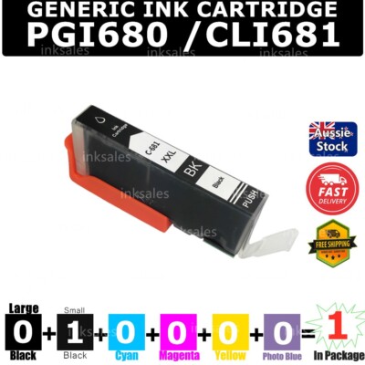 1x Generic Canon CLI 681XXL Black Ink For TR7560 TS6160 TS6360 TS8160 ...