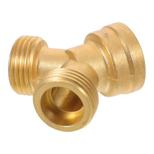 Garden Brass Y Hose Splitter: Solid Brass Quick Coupling Connector ...