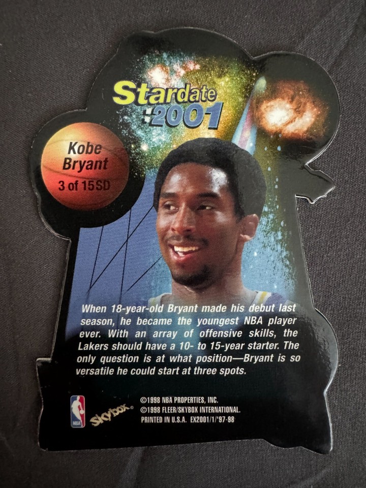 1997-98 E-X2001 Star Date 2001 COMPLETE 15 CARD KOBE BRYANT, DUNCAN ...