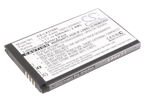 3.7V battery for LG LG990G, LGIP-430N, SBPL0098901, TM300, UN430 Wine ...