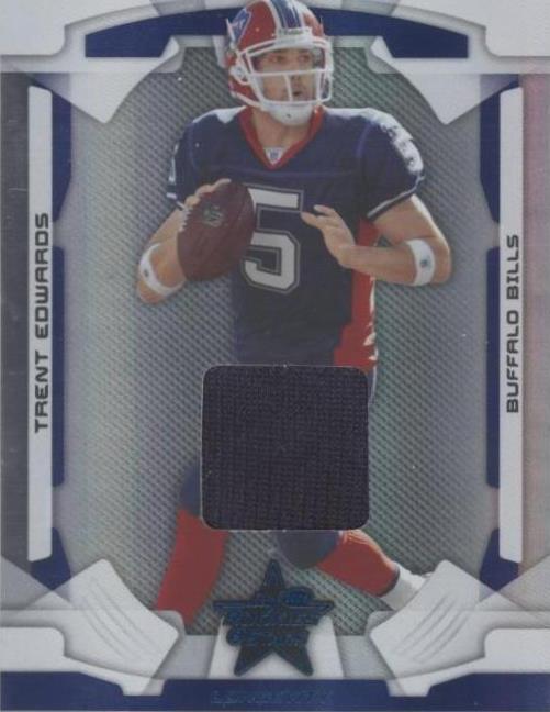 2008 Leaf Rookies & Stars Longevity - Trent Edwards #10 Sapphire ...