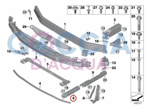 Genuine BMW X1 X2 F48 F39 Deformation Element Front Lower Left N/S ...