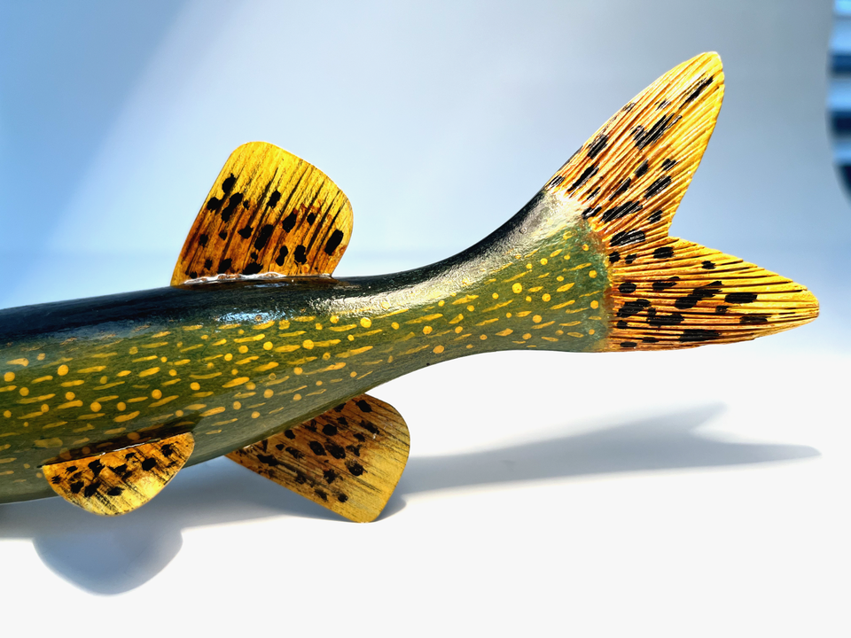 Northern Pike Ice Fishing Spearing Decoys Folk Art Carved by Richard ...