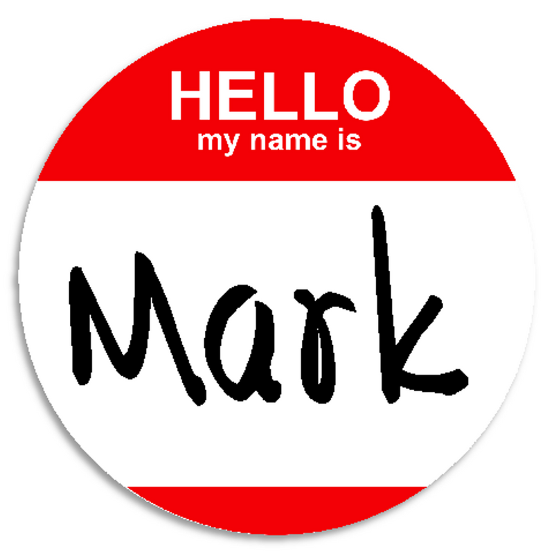 Hello My Name Is Mark - 100 Pack Circle Stickers 3 Inch - Customizable ...