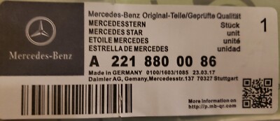 New OEM Mercedes-Benz 4MATIC Emblem Bezel Part# A 221 880 00 86 Matte ...