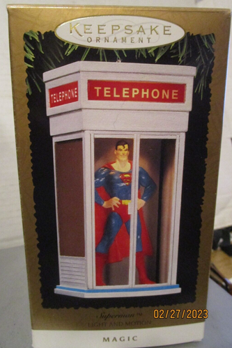 Superman to Clark Kent Magic 1995 Quick Change Phone Booth Hallmark ...