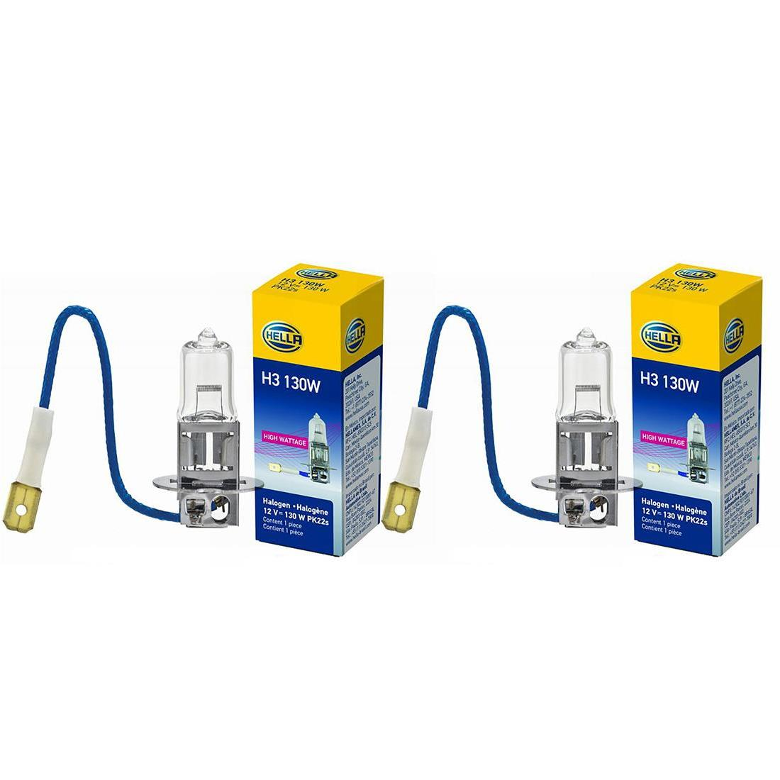 2 Pieces Hella H3 130W Driving/ Fog Light Bulb H3 Halogen Clear 130 ...
