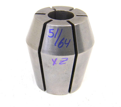 WELL USED UNIVERSAL ENG. DOUBLE TAPER Series "XZ" 51/64" COLLET .7968 ...