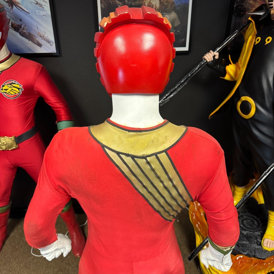 Rare Red Ranger Power Ranger Life Size Pre-Owned Statue 1:1 Scale ...