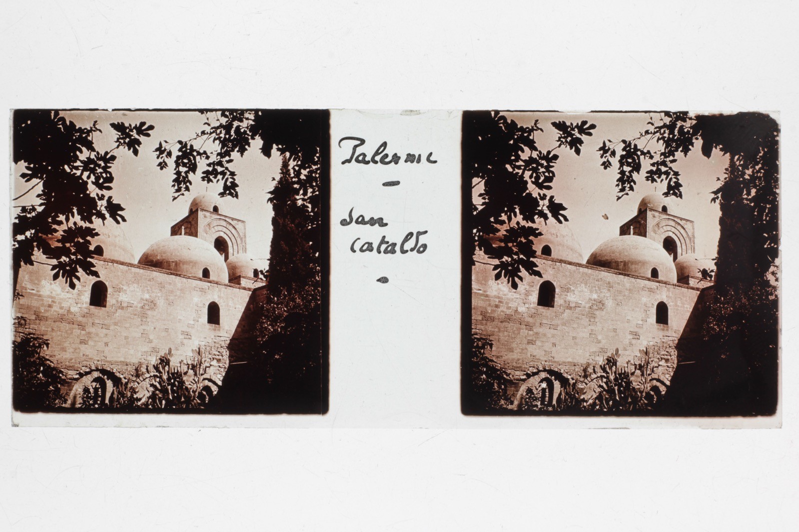 Italy Palermo San Cataldo Glass Plate Stereo Positive Vintage PL33L6P ...