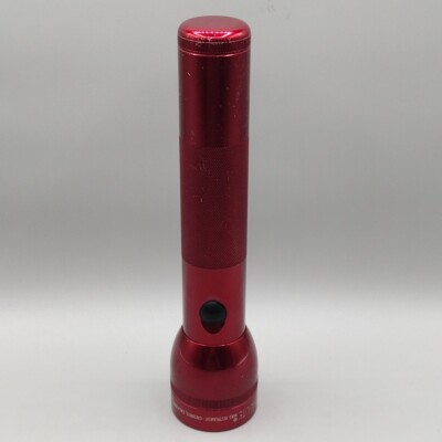 Mag-Lite Flashlight 10" Red Aluminum Made in USA *Good Condition ...