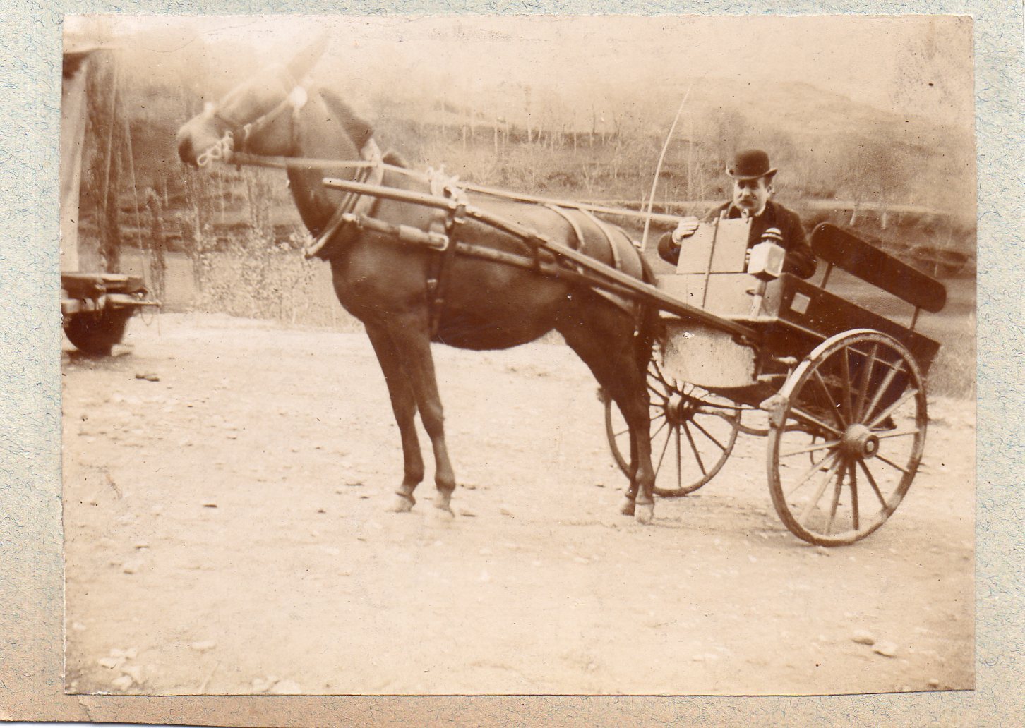 B458 Photo original vintage Charette voiture à cheval attelage | eBay