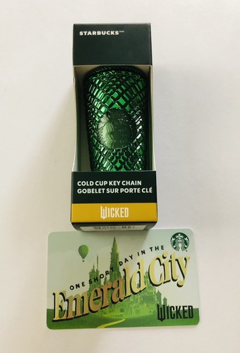 New Starbucks 2024 Wicked Emerald City Cold Cup Keychain Limited ...