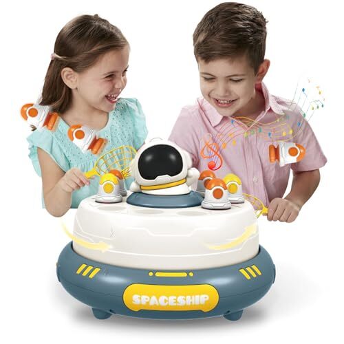 Kids Rocket Launch Toy Toddler Spin Pop-up Games, 10 Rockets and 2 ...