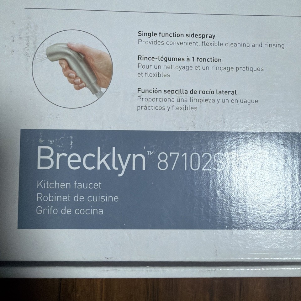 MOEN Brecklyn 2-Handle Kitchen Faucet with Side Sprayer in Spot Resist ...