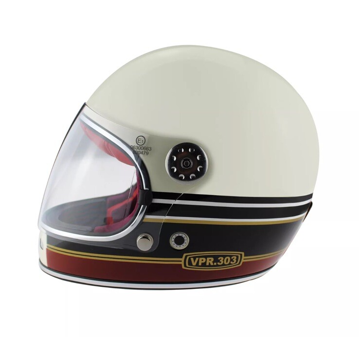 ViPER F656 Motorbike Retro Full Face Fiberglass Crash Helmet ECE22.06 ...