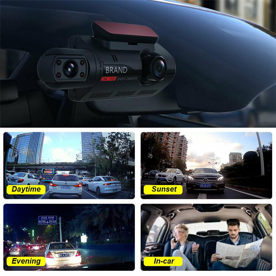 1080P Dual Lens Hidden Car DVR Dash Cam Video Camera Recorder Night ...