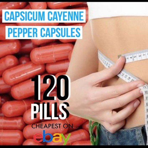 Capsicum Extract 1000mg 120 Capsules Cayenne Pepper Chilli Diet ...