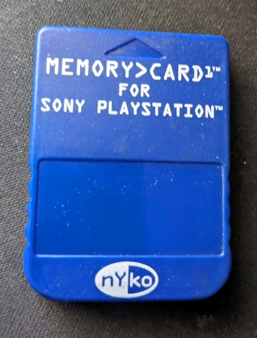 Nyko Memory Card 2 MB Cartridge For PlayStation 1 Blue | eBay