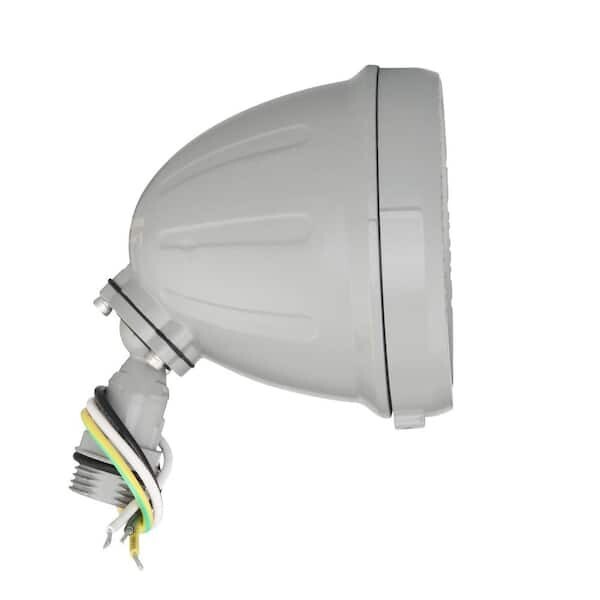 Commercial Electric 14-Watt Hardwired Gray LED Landscape Flood Light ...