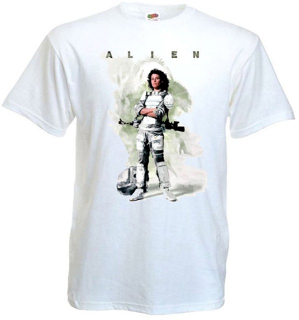 Alien v1 T-shirt white movie poster all sizes S...5XL | eBay