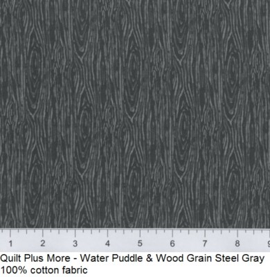 Water Puddles & Wood Grain Steel Gray 100% Cotton Material by the 1/4 ...