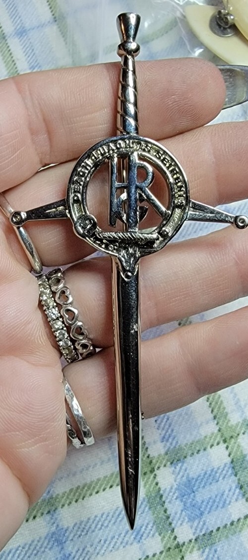 Vintage Hector Russell Sword Motto Kilt Pin, Quality … - Gem