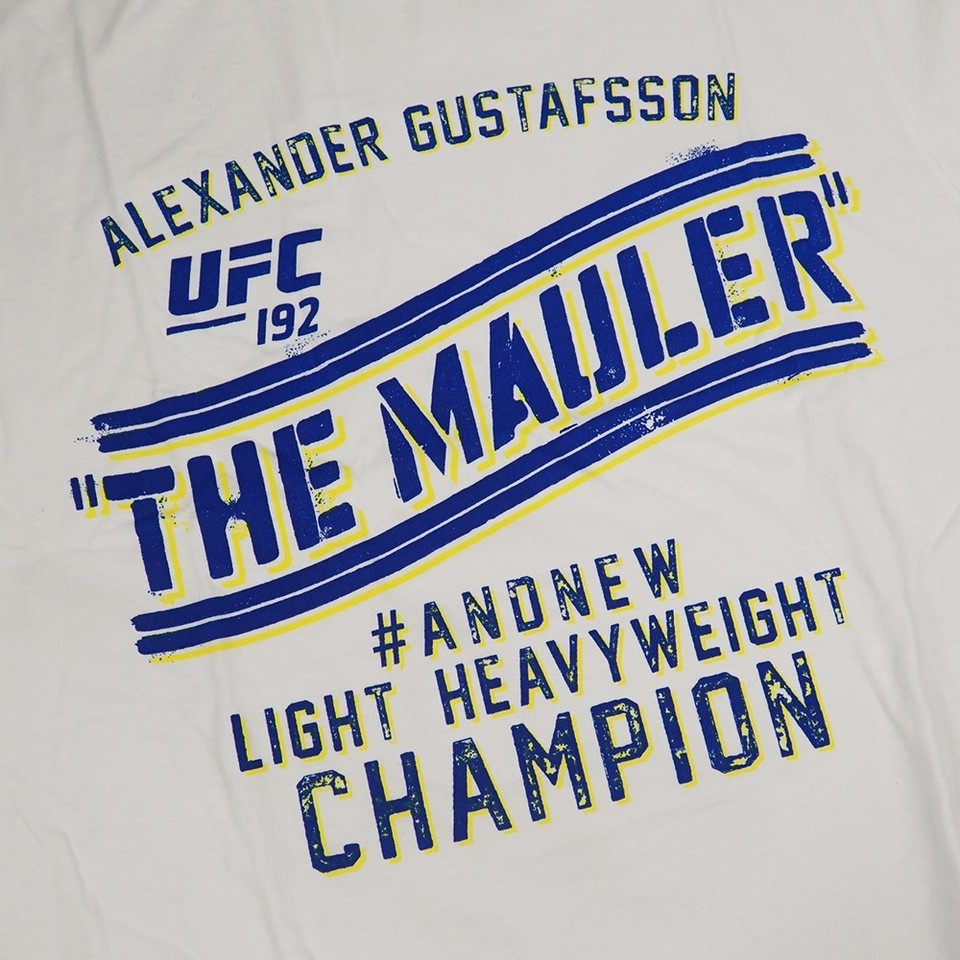 Alexander Gustafsson UFC Reebok White "The Mauler" Graphic Print T ...