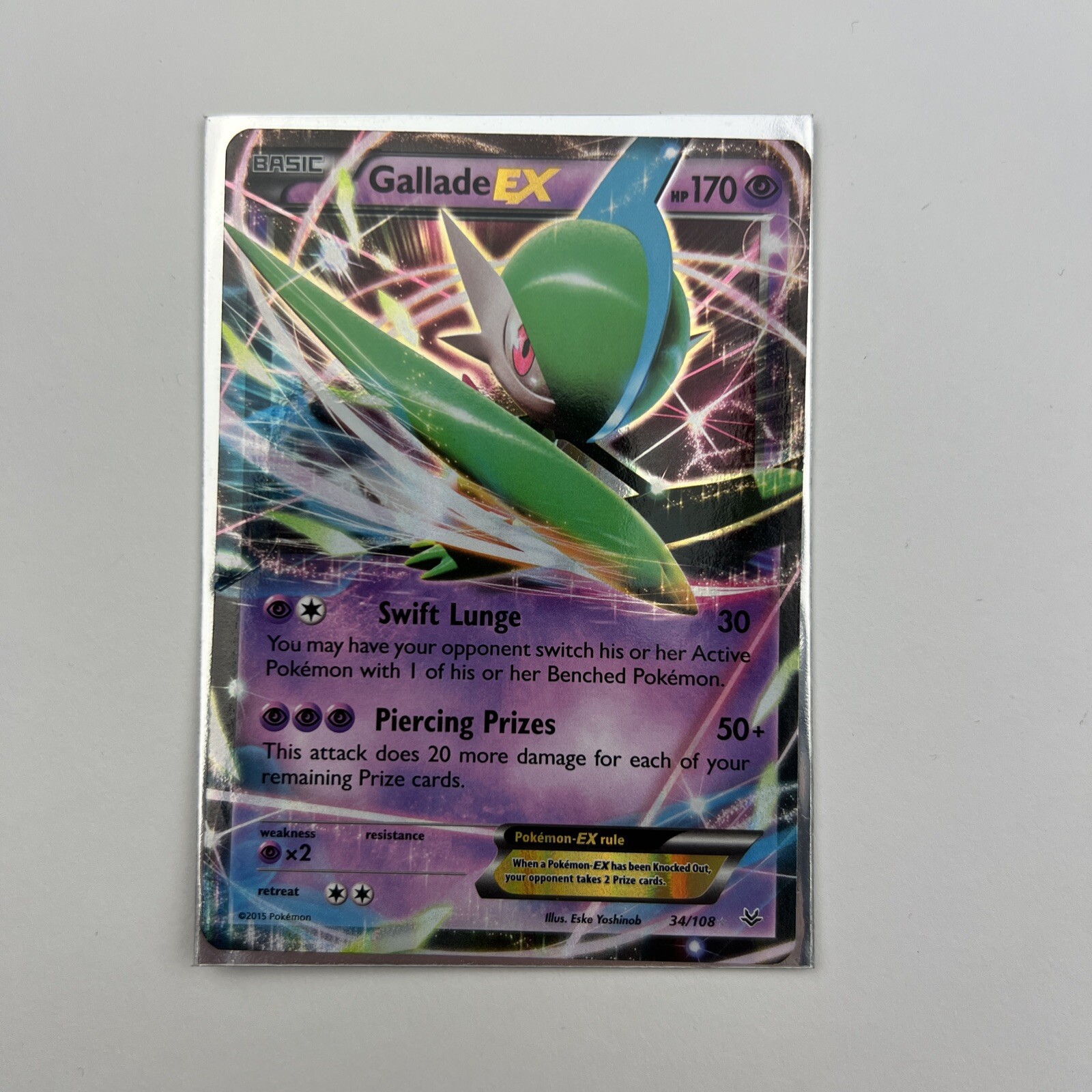 Pokémon TCG Gallade-EX XY Roaring Skies 34/108 Holo Holo Rare EX | eBay