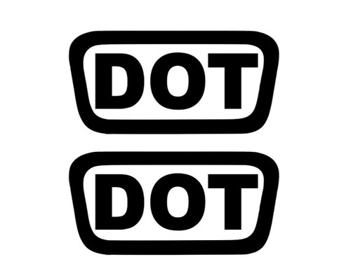 (2x) DOT Motorcycle Helmet Stickers decals fits 2-pack Suzuki , Yamaha ...