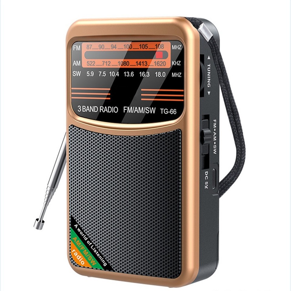 Small Transistor Radio AM FM Shortwave 3W Audio 1000mAh Li-ion Battery ...