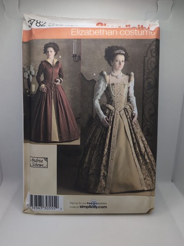 3782 Simplicity Sewing Pattern UNCUT Renaissance Medieval Dress Costume ...
