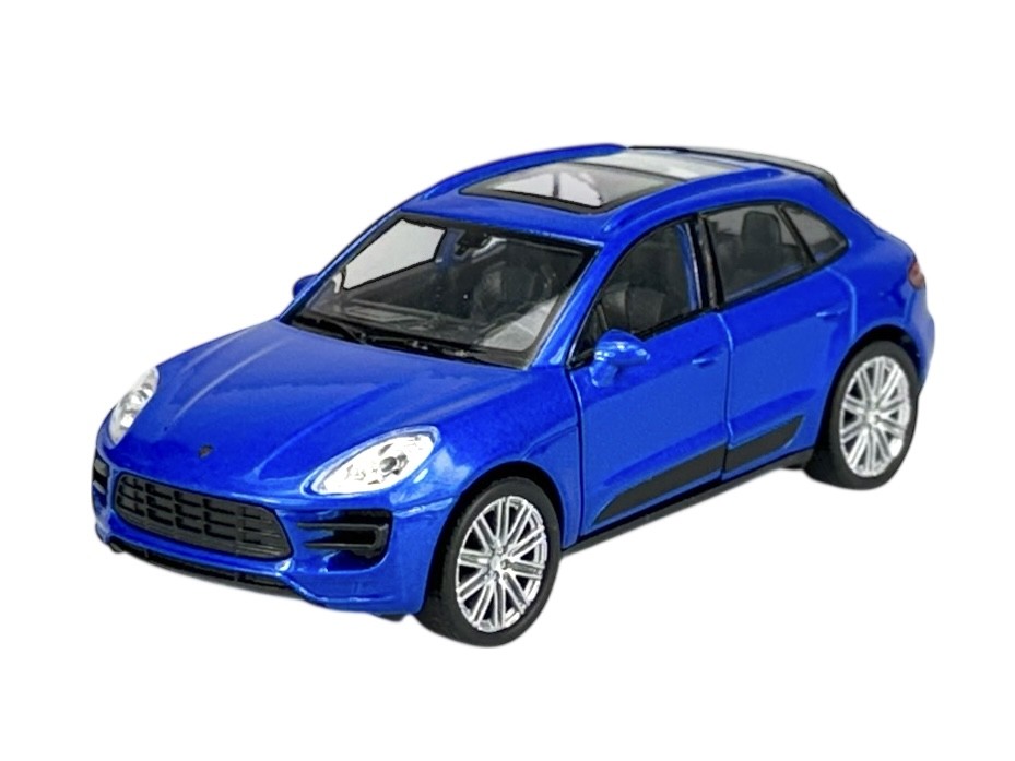 WELLY PORSCHE MACAN TURBO BLUE 1:34 DIE CAST METAL MODEL NEW IN BOX ...