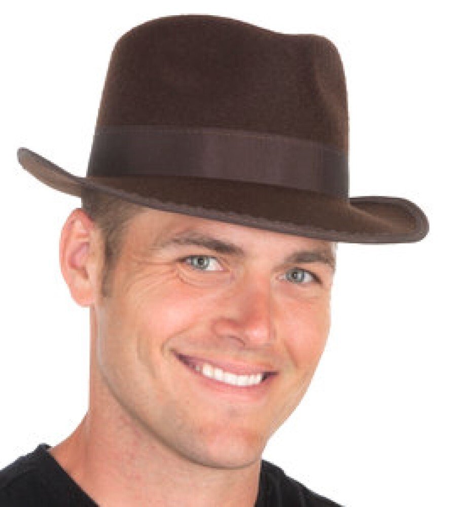 Brown PermaFelt Fedora Indiana Jones Hat Gangster Freddy Krueger | eBay