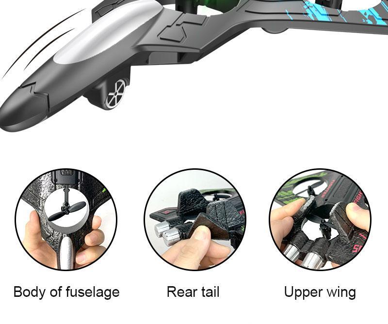 Rc Glider Jet Plane 2.4g Stunt Foam Fighter With Lights Remote Control Toy | eBay