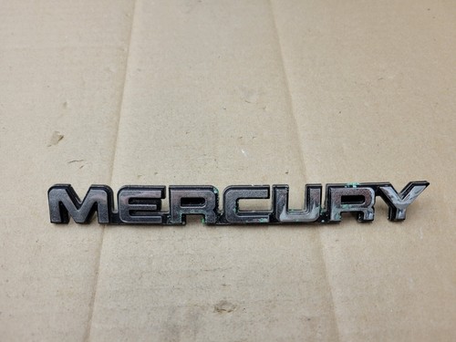 Mercury OEM Chrome 8.125" Vintage Emblem Badge Logo Nameplate Name ...