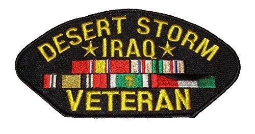 DESERT STORM IRAQ VET W/ CAMPAIGN RIBBONS PATCH ODS OIF GULF WAR IRAQI ...