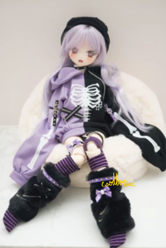 Black+Purple Skeleton Clothes Outfit 5Pcs Set for 1/4MSD Puyoo Shoushou ...
