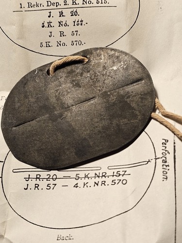 WWI Imperial German Army Un-named 1916 Era ID Tag & Rope L@@K!!! | eBay