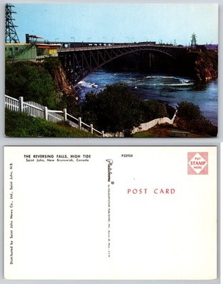 Reversing Falls High Tide Saint John New Brunswick Postcard | eBay