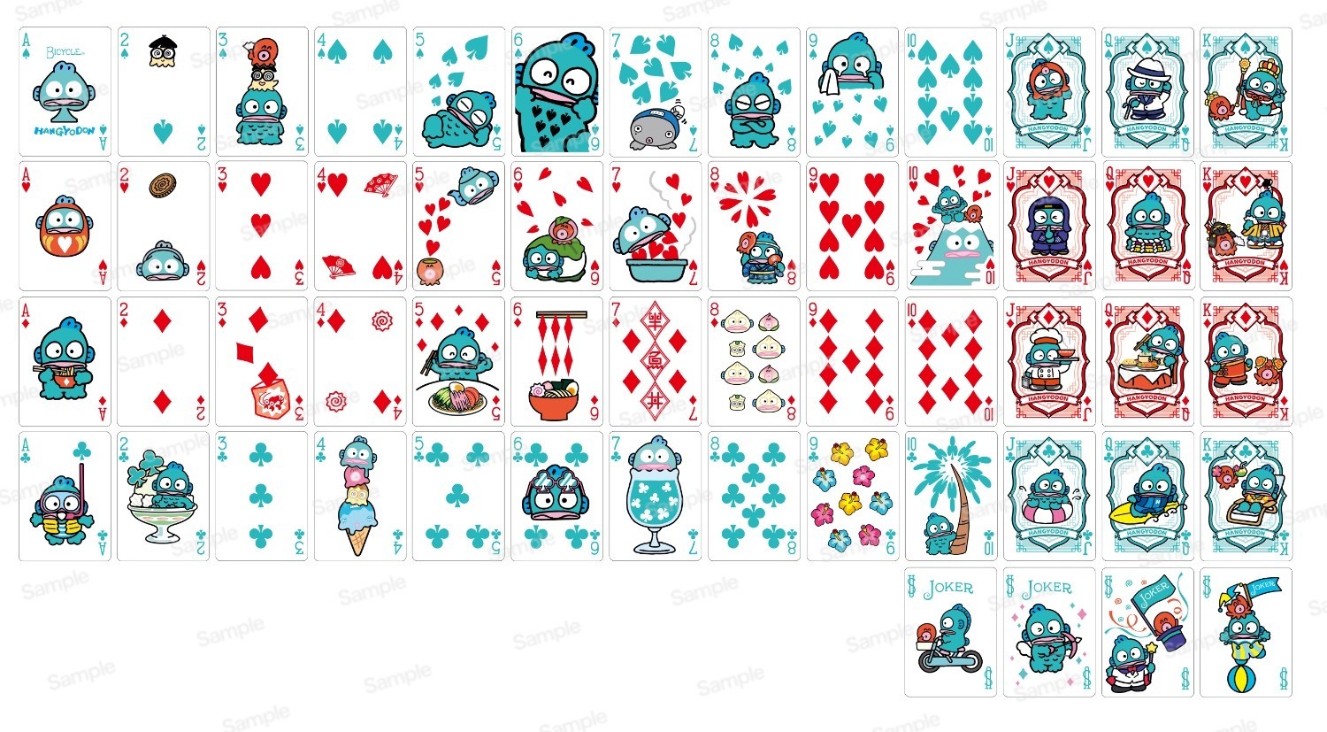 Bicycle Sanrio Hangyodon Playing Cards / Trump / Rare | eBay