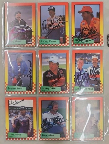 Mixed Drivers & Team Autograph Card Lot Autographed In Person. NASCAR ...
